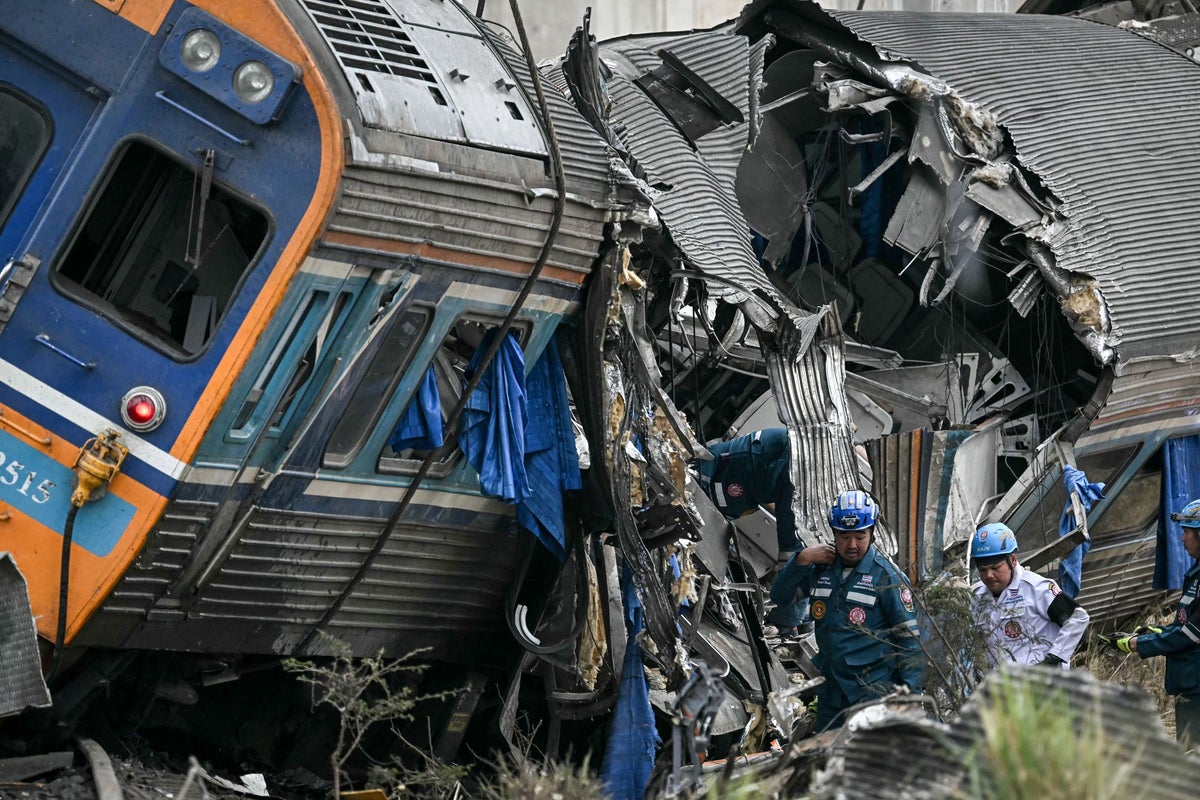 Thailand latest: At least 29 dead after crane falls onto train