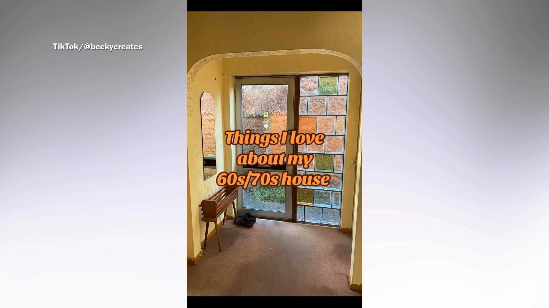 Millennial woman shows off her 1970s retro home