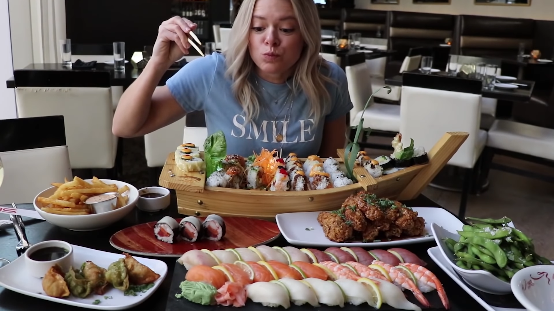 What a sushi feast looks like at Seven Steakhouse