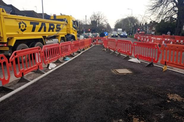 Works as part of improvement scheme on Colchester roundabout ...
