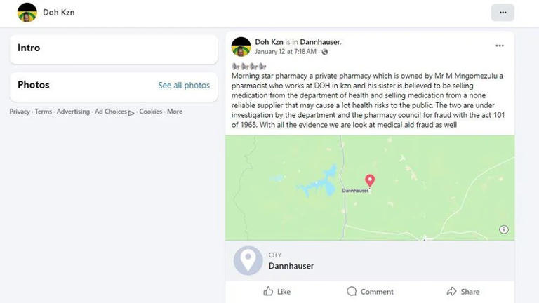 KZN Health Department issues warning about fraudulent Facebook page