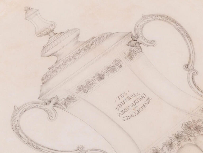Historic FA Cup trophy design drawing goes under the hammer