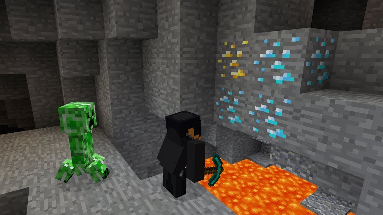 Friend or foe mining adventure in Minecraft