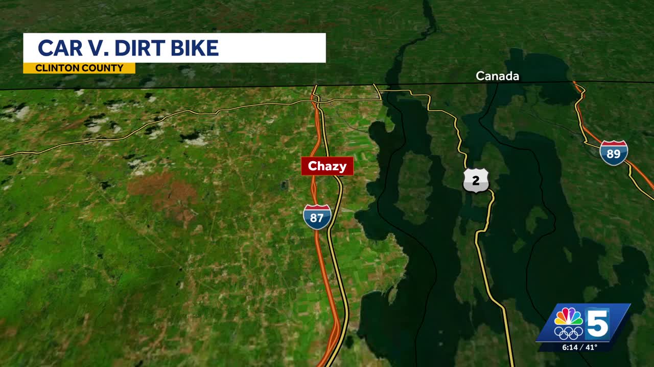 Two injured after crash involving dirt bike in Chazy