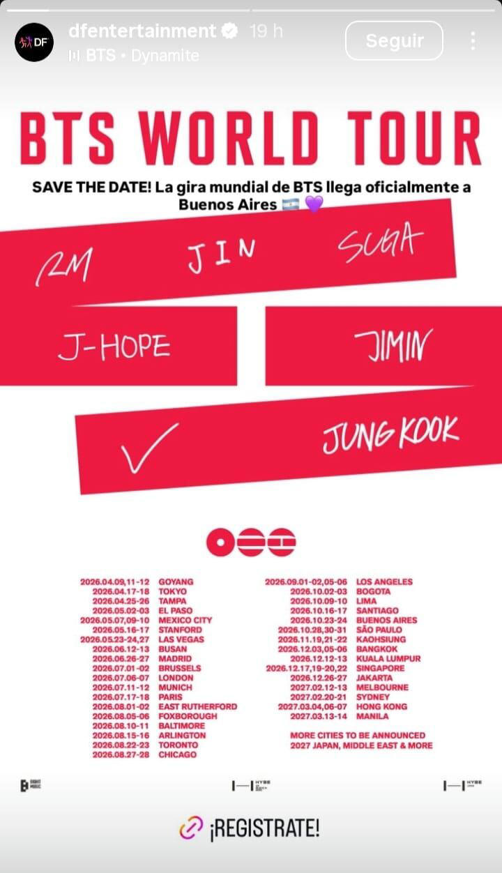 BTS en Argentina 2026: cómo comprar las entradas en All Access sin ...