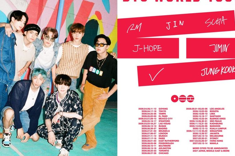 BTS kembali gelar konser tur dunia 2026-27, Jakarta dipastikan jadi ...