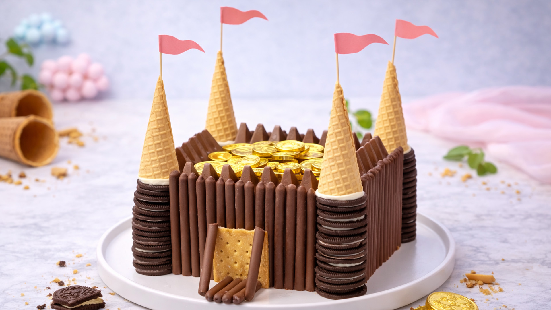 How to make a chocolate castle dessert