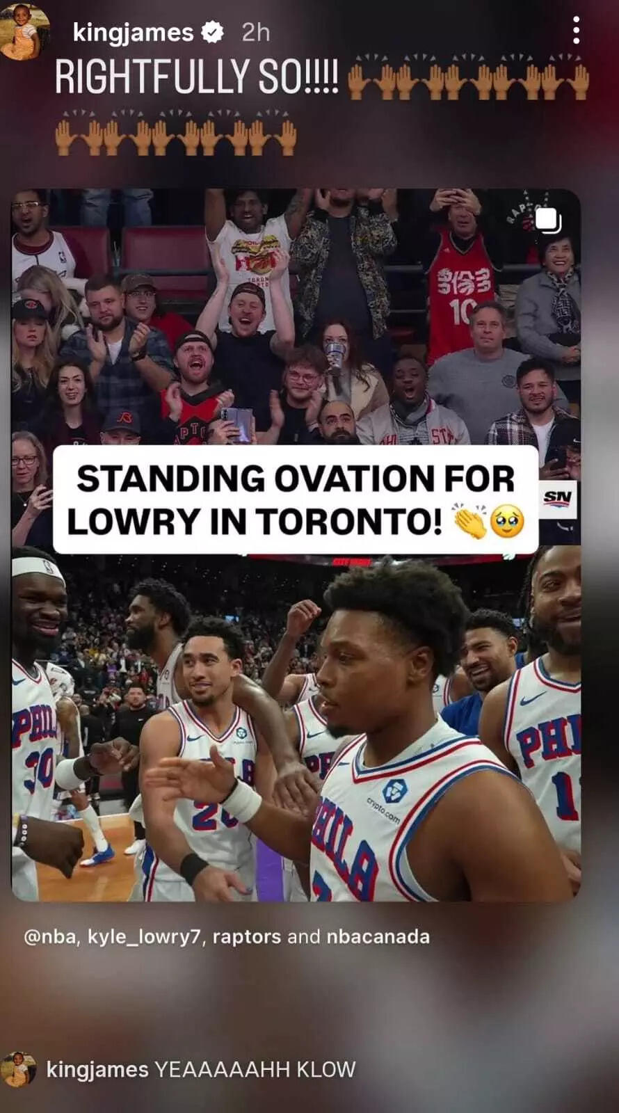 LeBron James pens two-word message for Kyle Lowry’s emotional standing ...