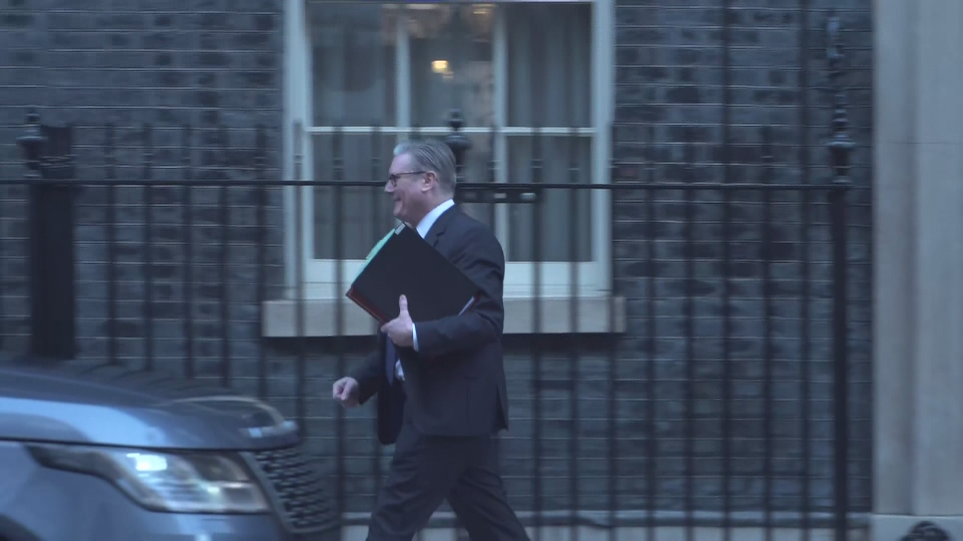 Sir Keir Starmer departs from No 10 for PMQs