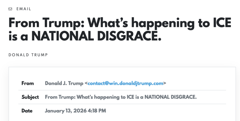 Trump fundraises off ICE less than a week after Renée Good’s murder