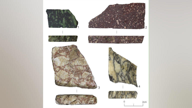 Gold rings and marble found underneath Roman city