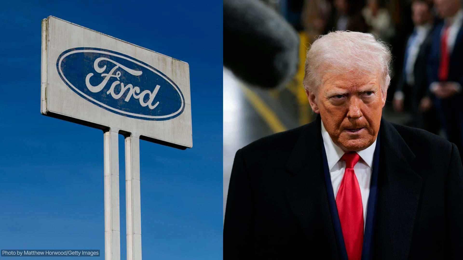 Trump gives middle finger to heckler during Ford plant visit