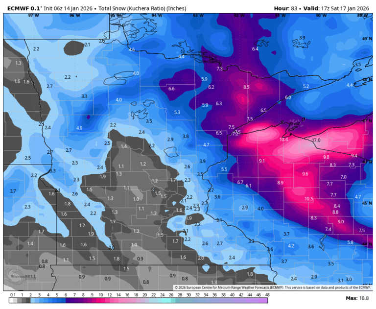 Waves of snow, gusty winds hit Minnesota before weekend temperature crash