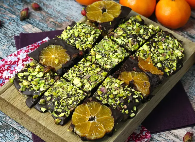 Tableta de chocolate con pistacho y mandarina, el dulce perfecto para ...