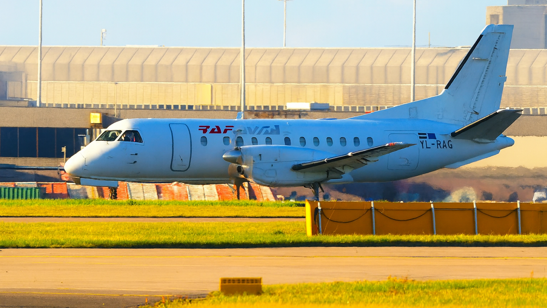 A rare small plane unexpectedly arrives