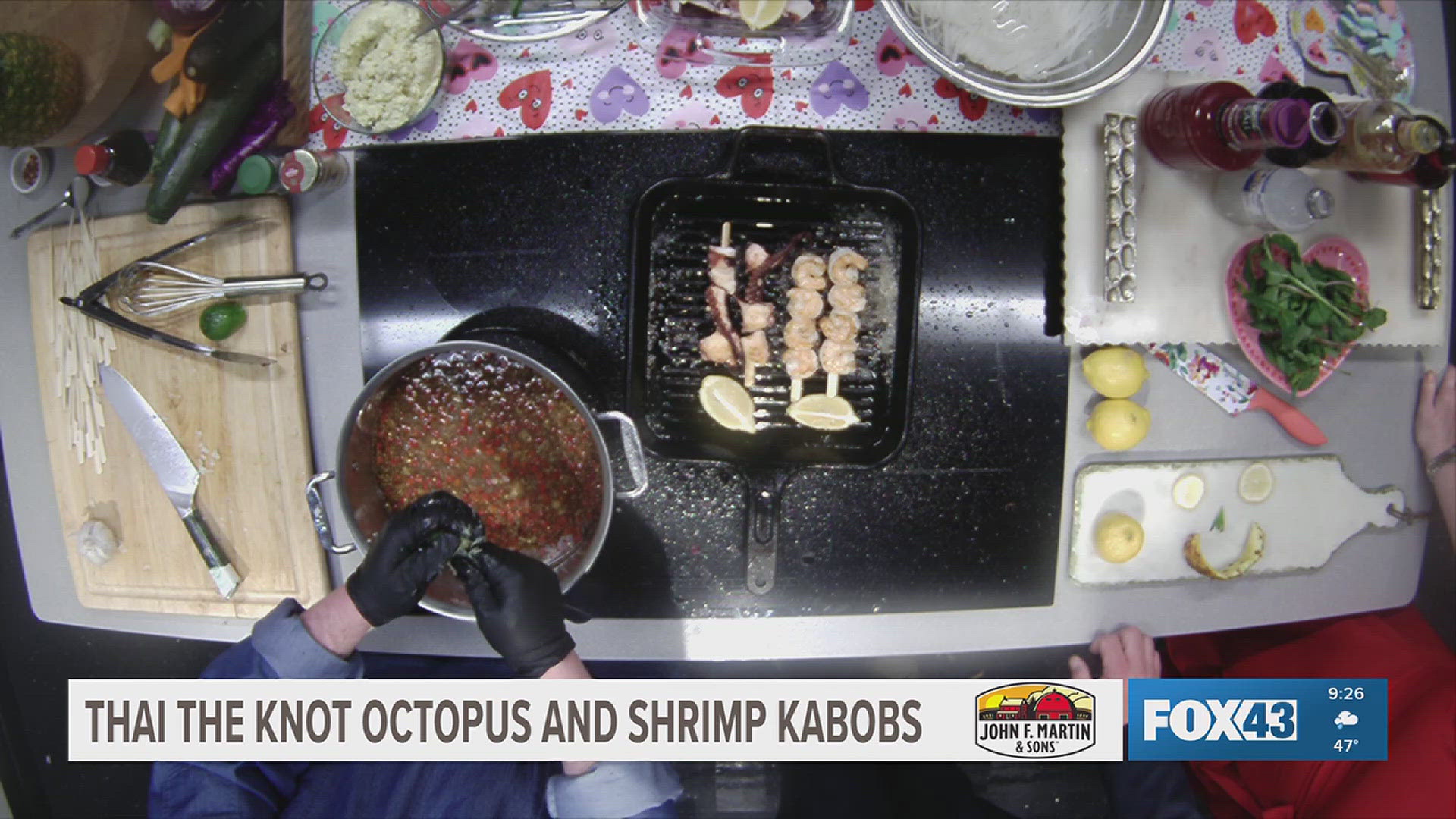 Olivia's in Gettysburg makes Thai-inspired octopus and shrimp kabobs