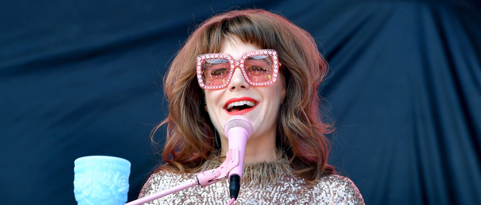 Singer Jenny Lewis celebrates 50th birthday with deranged 'wedding' to mutt