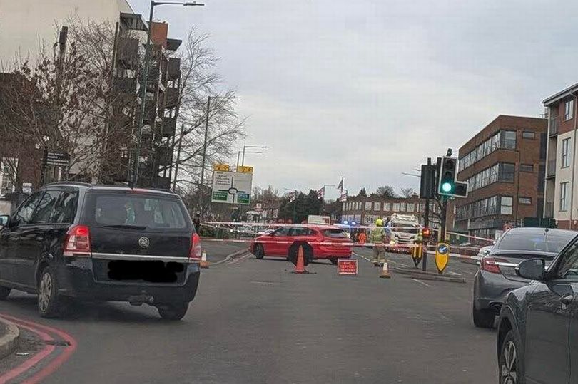 50 metre safety cordon outside Shirley shopping centre after bus leak