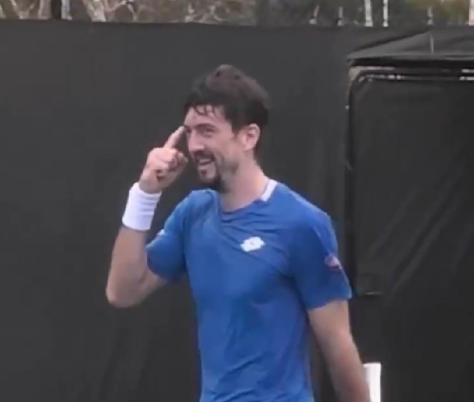 Watch: Sebastian Ofner forgets AO rules - celebrates prematurely - then ...