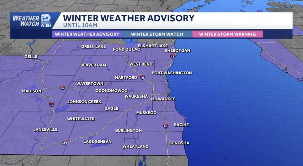 Winter weather advisory: Slick roads, snow across southeast Wisconsin