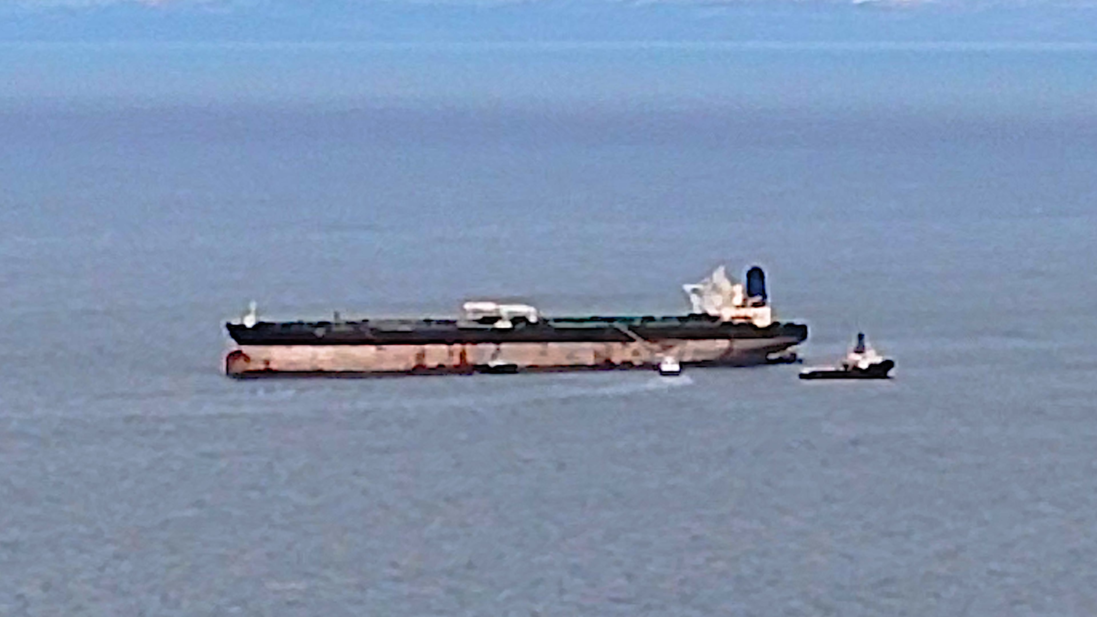 Drone footage shows captured Russian vessel anchored off the coast of ...