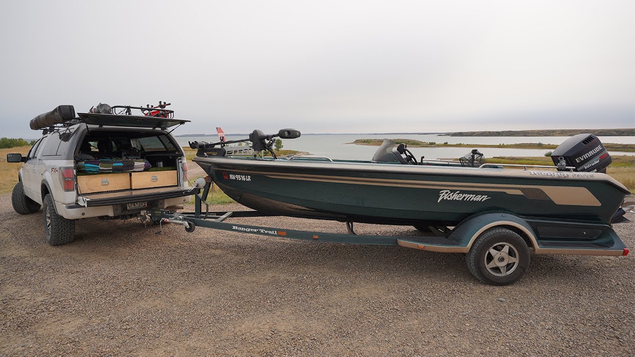 1000 mile road trip with my boat (truck camping)