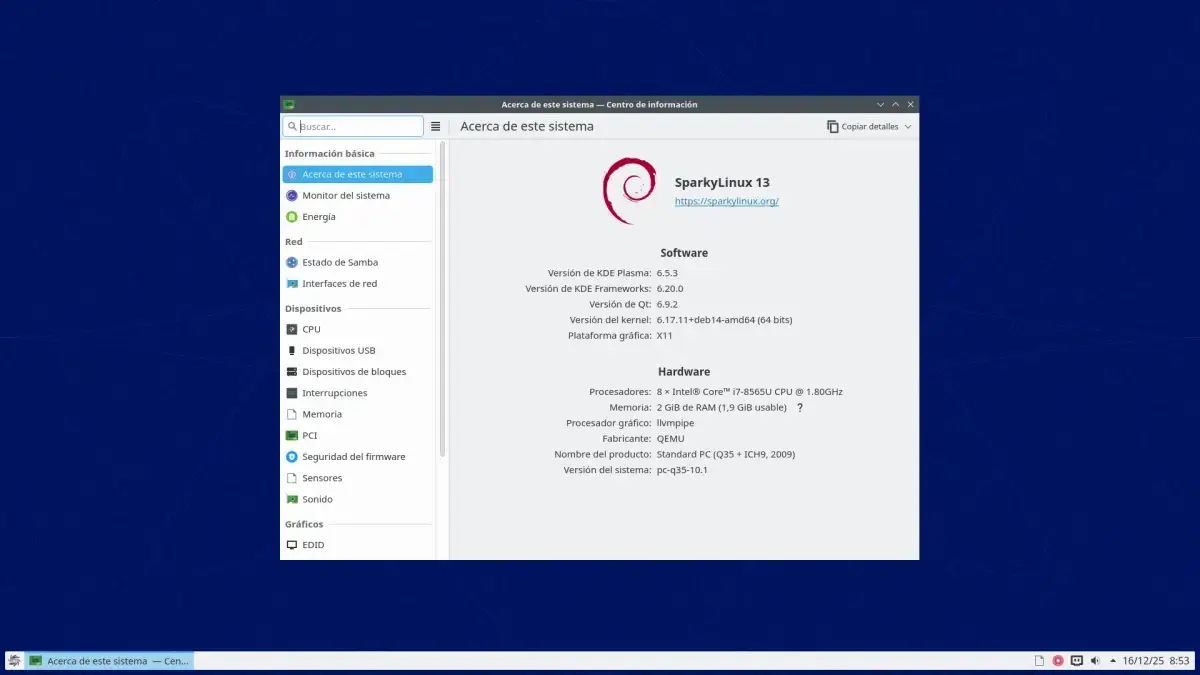 SparkyLinux Tiamat y sus novedades en la rama rolling