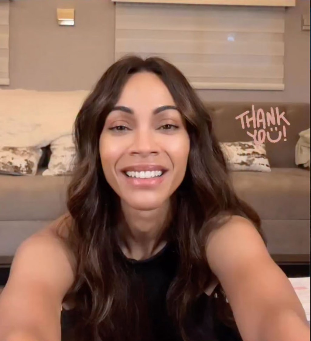 Zoe Saldaña reacts to beating Scarlett Johansson’s major Hollywood record