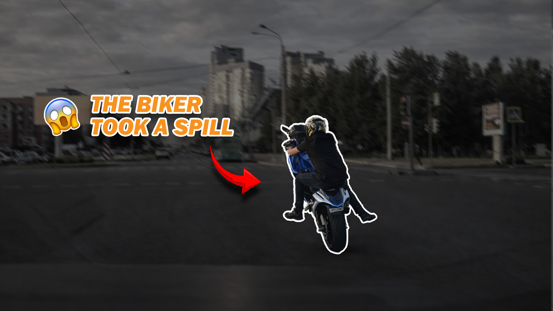 Motorcycle loses control causing an accident