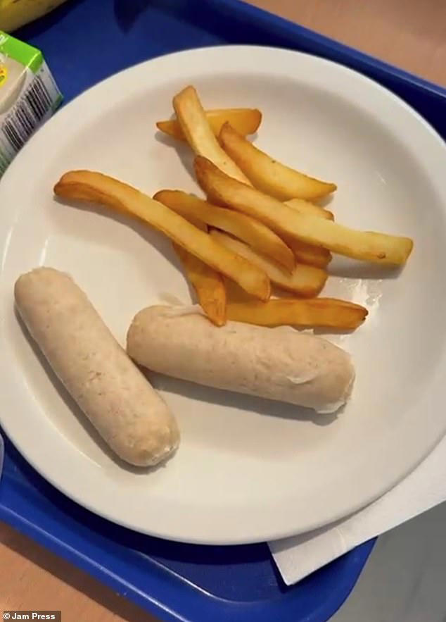 Mother claims her sick daughters were served pale sausages at NHS hospital