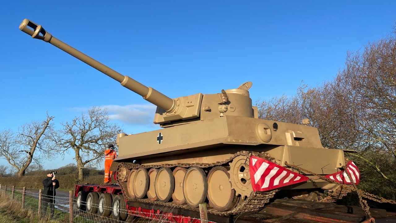 Taking delivery of a Tiger tank!