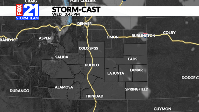 Chillier temps and wind follow cold front in southern Colorado