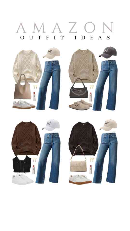 New favorite chunky sweaters and jeans outfits