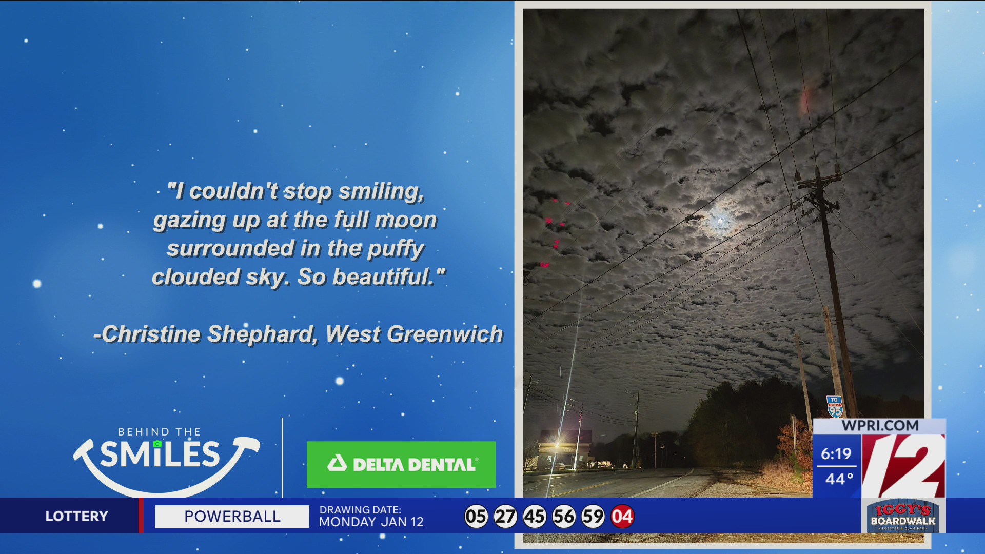 Behind the smiles photo for 1/14/26 from Christine Shephard