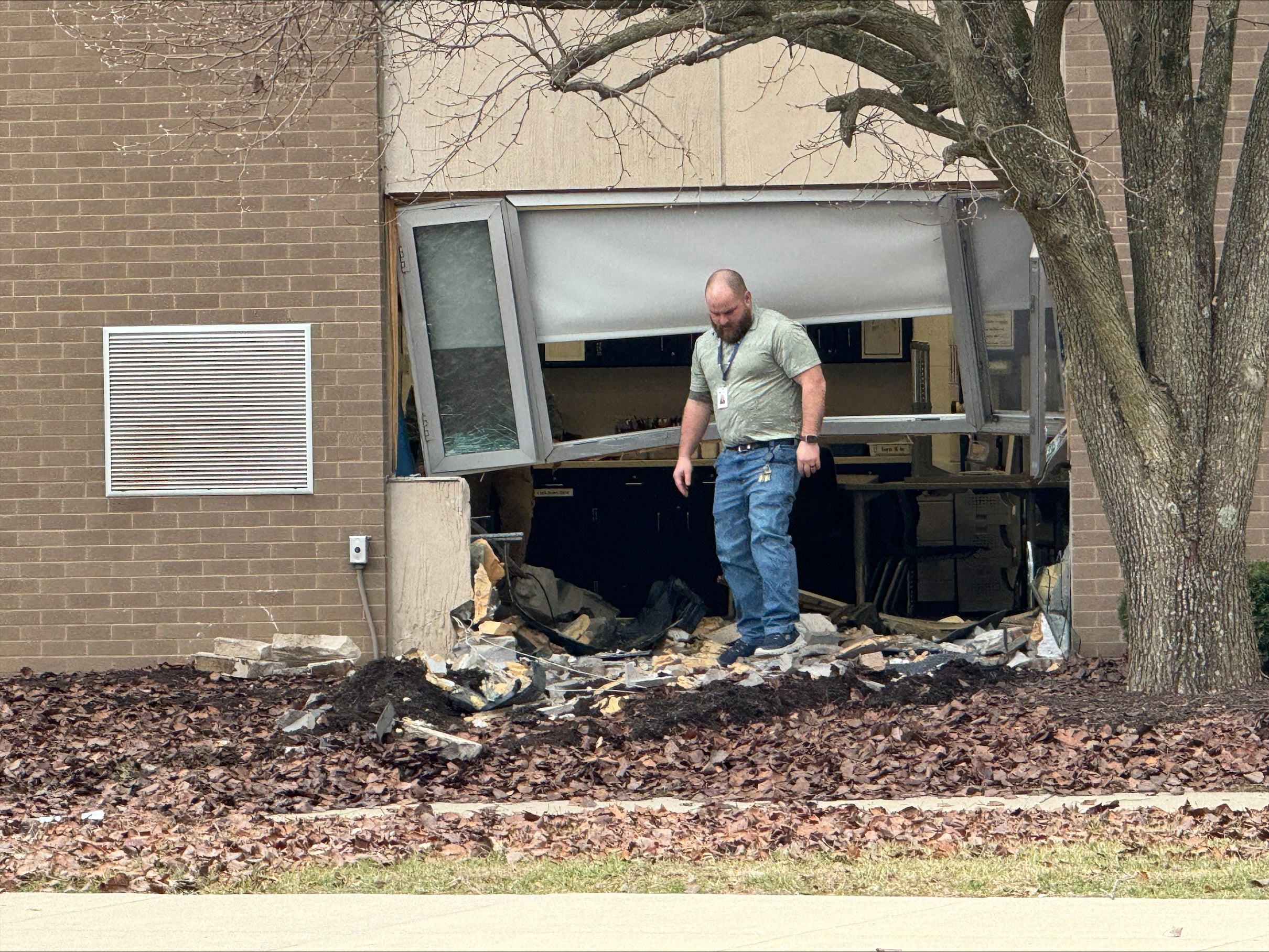 Vehicle drives into school on Indy's southwest side