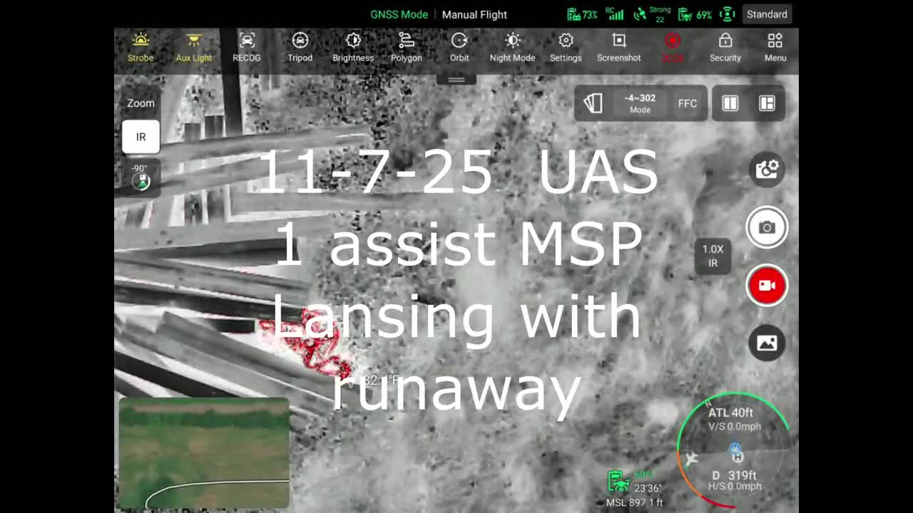 Michigan police drone finds runaway teen hiding under railroad ties