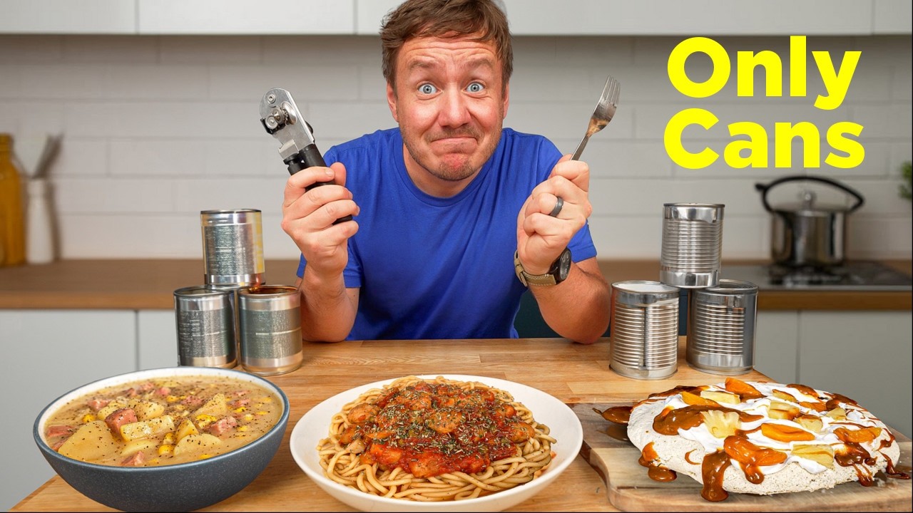 I cooked a 3 course meal with only 9 cans of food