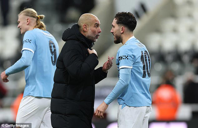 Pep Guardiola involved in animated full-time tactical debrief with ...