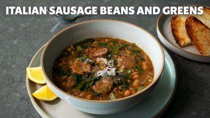 How to make Italian sausage beans and greens