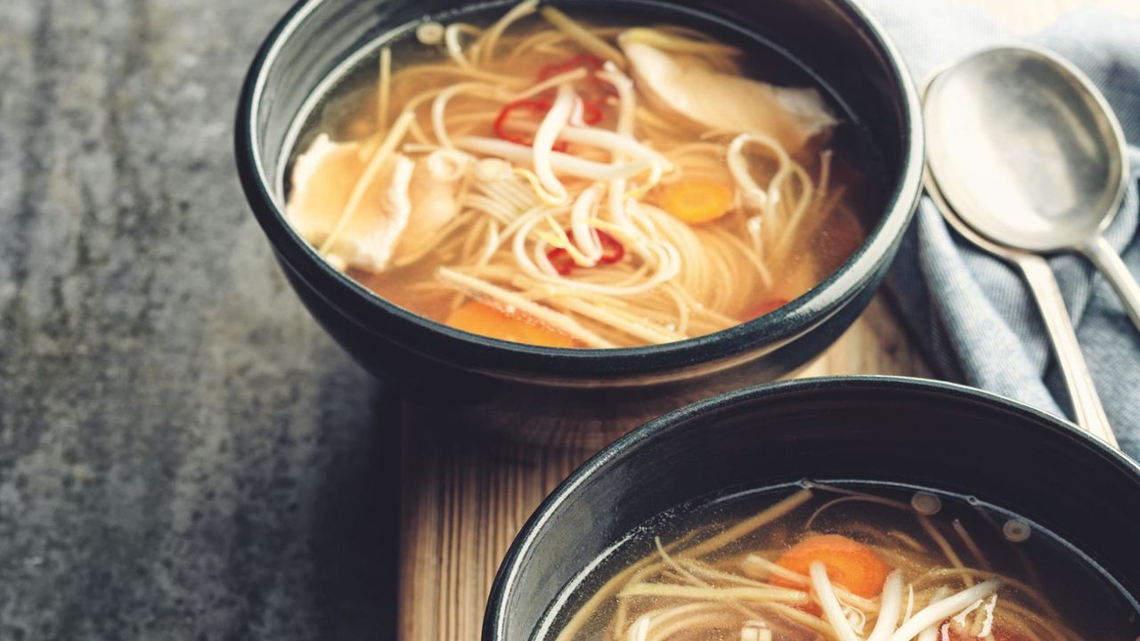 Need a boost? Make this super easy chicken noodle soup with a spicy and ...