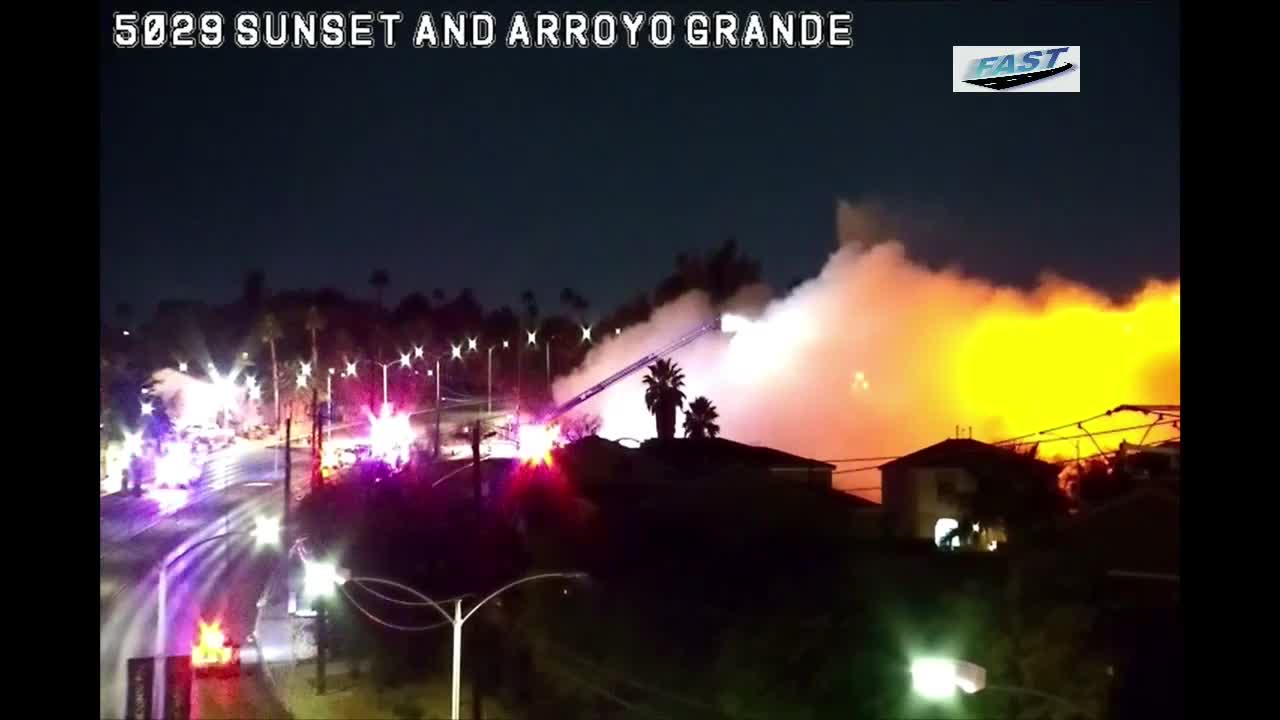 Large fire breaks out off Sunset Road in Henderson