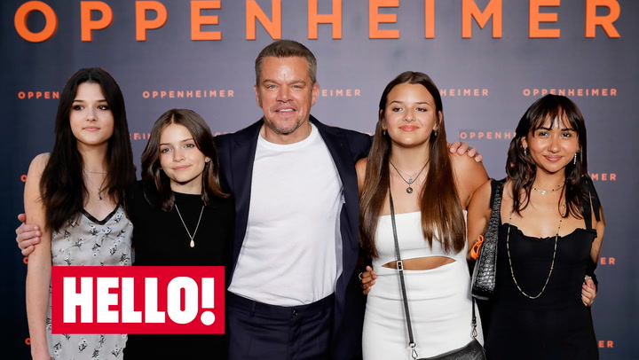 Watch: Matt Damon's blended family