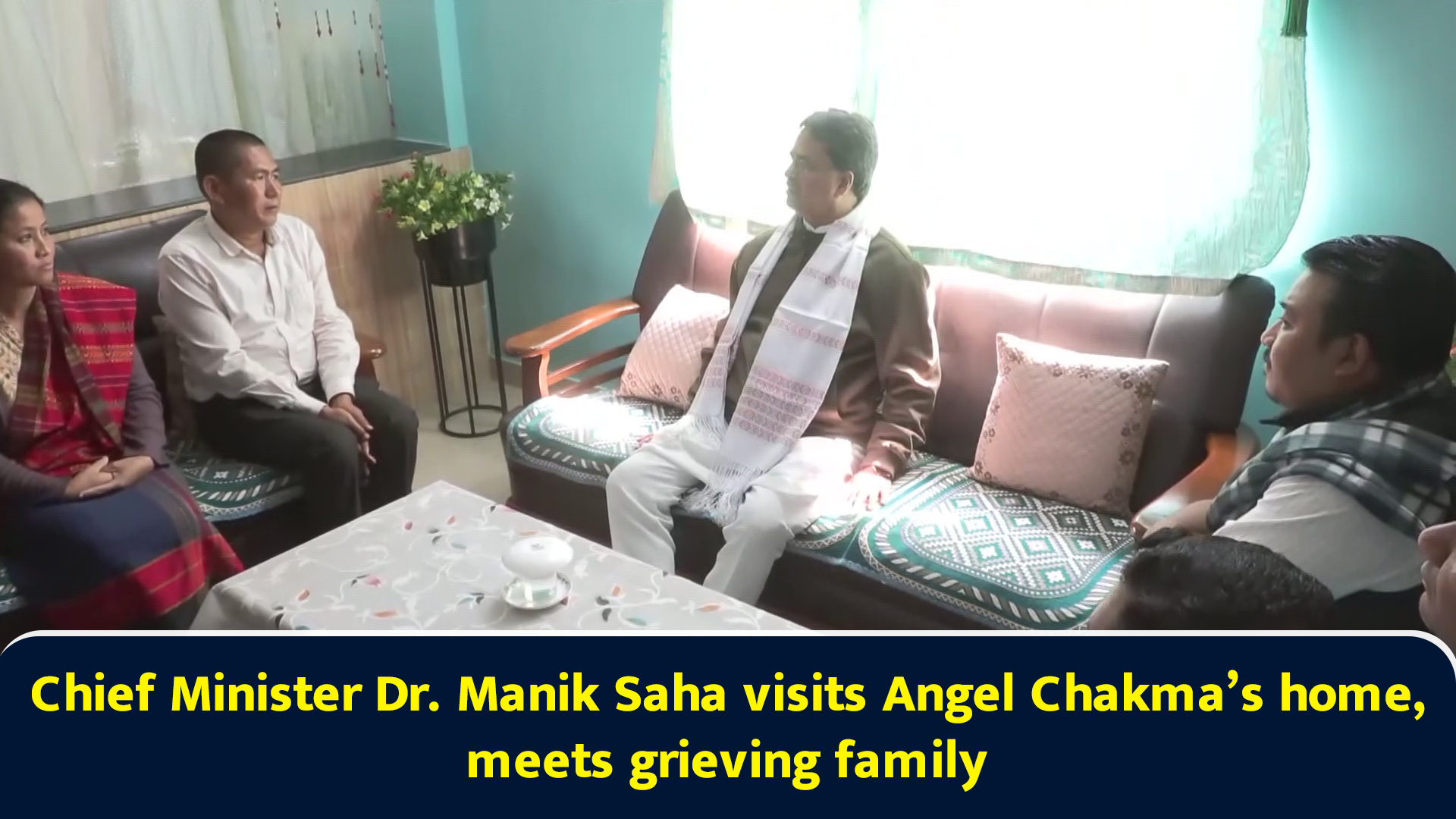 Chief Minister Dr. Manik Saha visits Angel Chakma’s home, meets grieving family