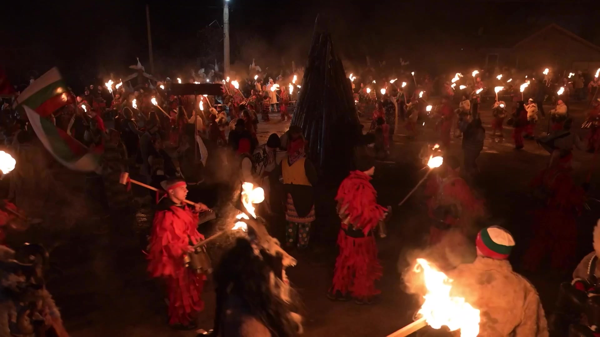 Bulgarian Kukeri dancers 'drive out evil spirits' in traditional festival