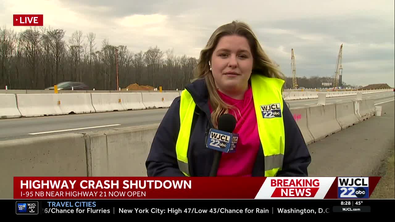I-95 reopens after major crash: 8:30 a.m. update