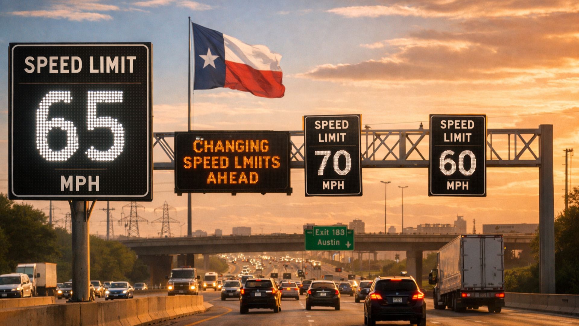 Adjustable speed limit signs roll out on Texas highways