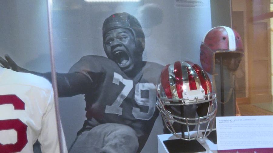 Exhibit traces IU’s athletic history through uniforms, trophies