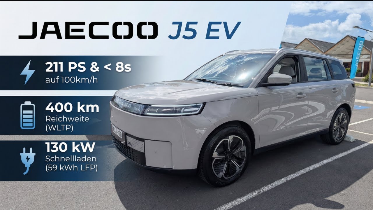 2026 Jaecoo J5 EV – Elektro-SUV mit 211 PS und 400 km Reichweite