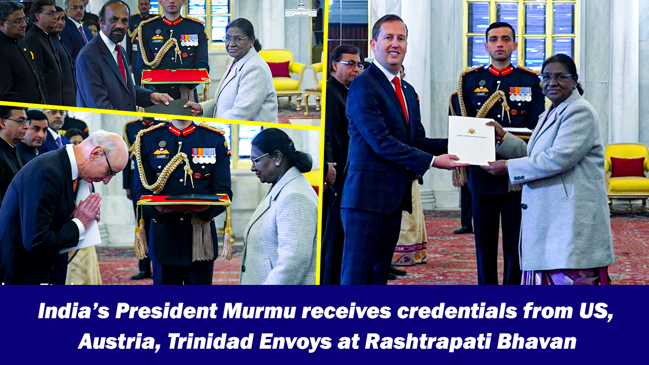 India’s President Murmu receives credentials from US, Austria, Trinidad ...