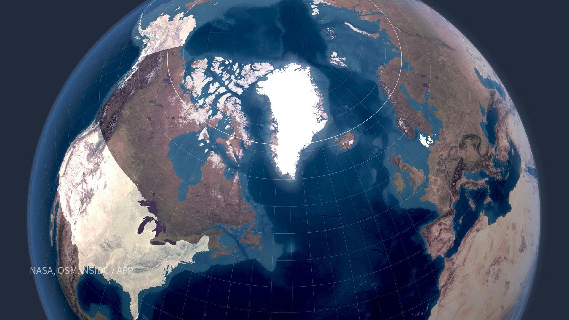 Mapa animado: Groenlandia, Dinamarca y Estados Unidos